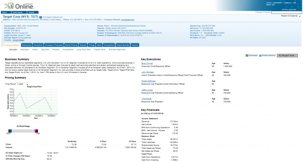 Database of the Week: Mergent Online – Business Library News