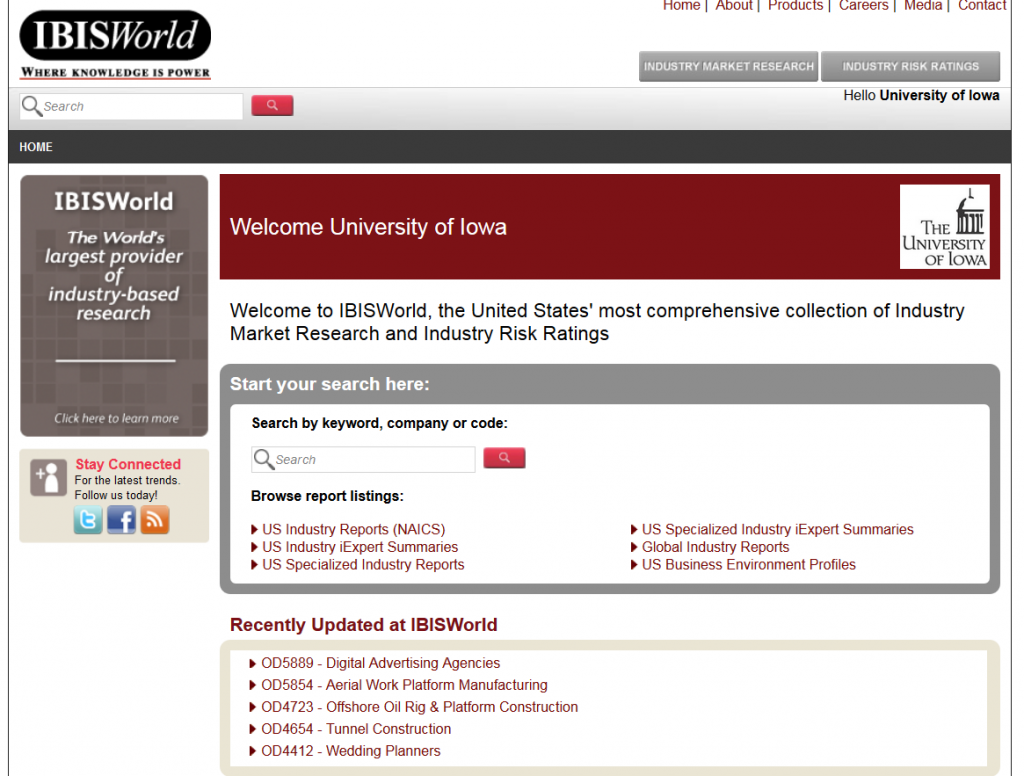 Database of the Week: IBISWorld – Business Library News