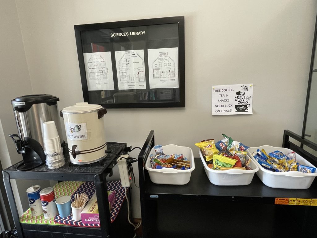 Free coffee & snacks at the Sciences Library for finals week ...