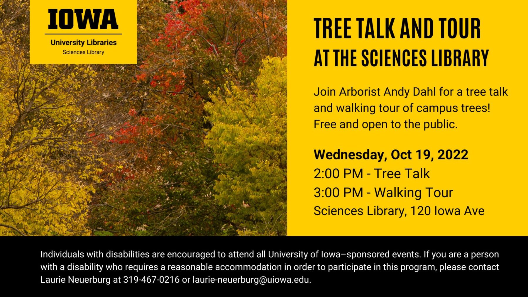 Tree Talk & Tour at the Sciences Library – Sciences Library News